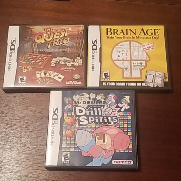 Nintendo | Other | 3 Nintendo Ds Puzzle Games Quest Drill Brain Age ...